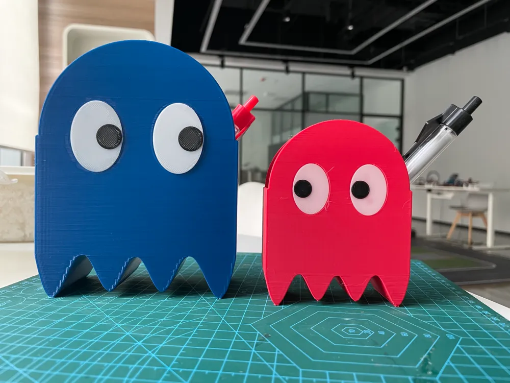 Pacman ghost desk decoration box (vase) by neal.mi - MakerWorld