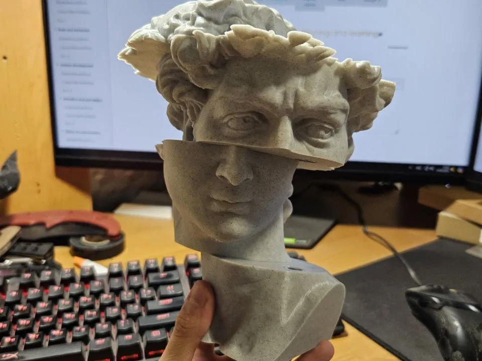 Sliding David Bust by andrwgldmn MakerWorld: Download Free 3D Models