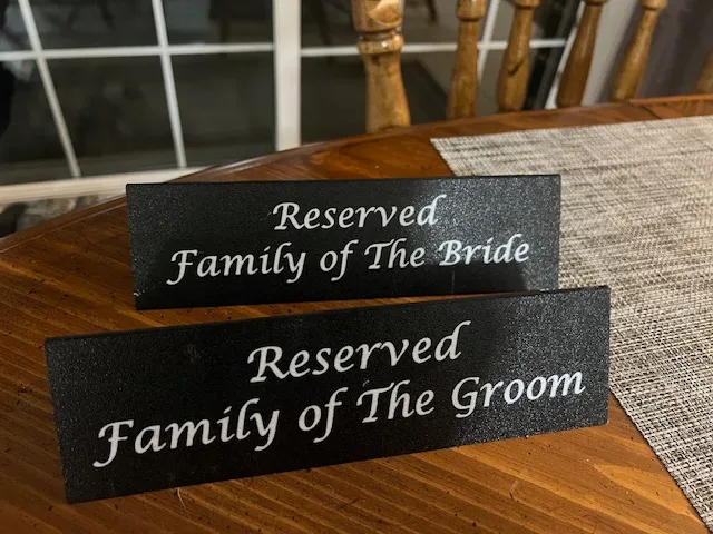 Wedding Reserved Table Signs - Bride and Groom by Letzride - MakerWorld