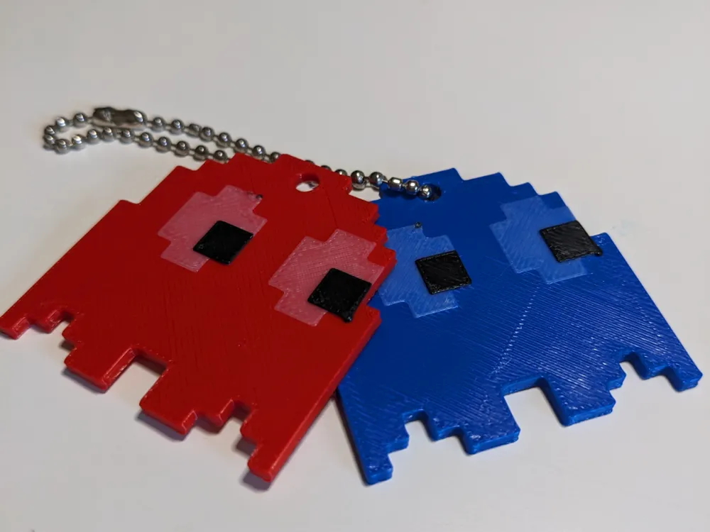 Pac-man ghost keychain by Penguin Prints - MakerWorld