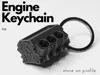 Engine block V6 keychain - Free 3D Print Model - MakerWorld