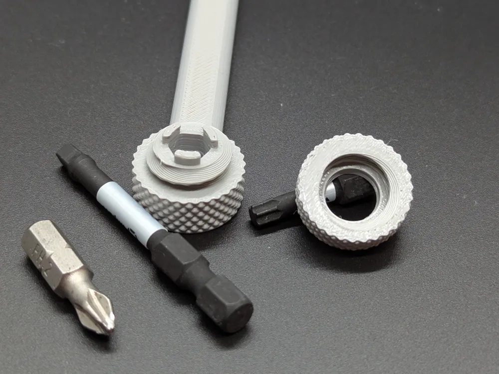 Secure Bit Locking Offset Screw Driver - 1/4 Bits - Free 3D Print Model ...