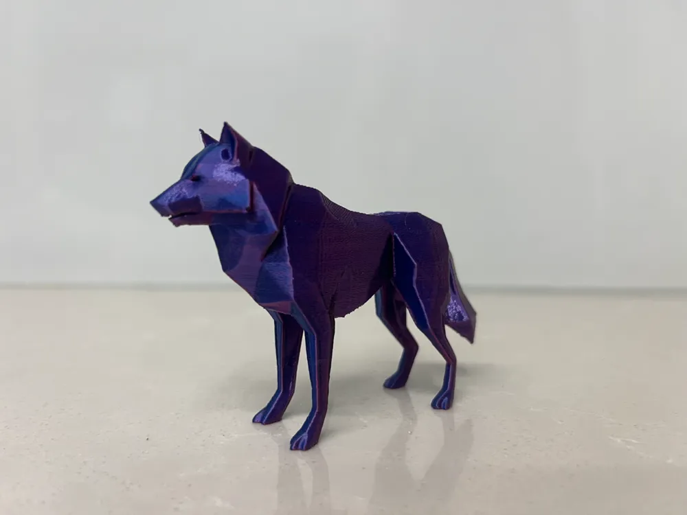 Low poly wolf easy print by INDIGO - MakerWorld
