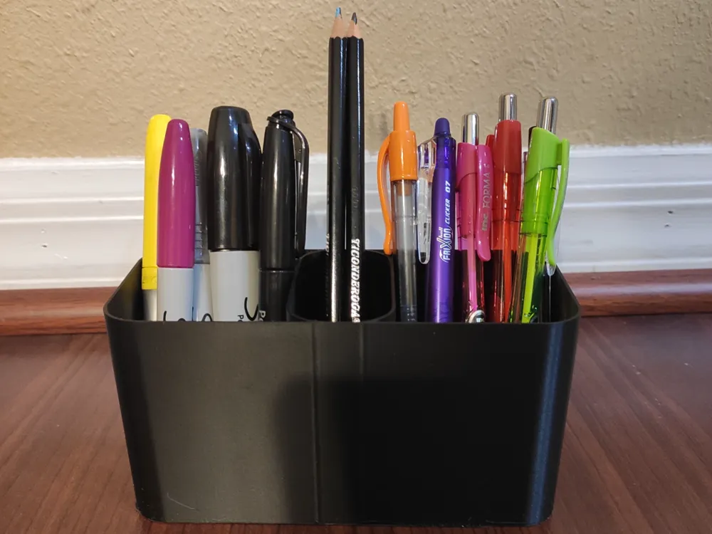Desktop Pencil Holder - Minimalist 3 Compartments by 3djd - MakerWorld