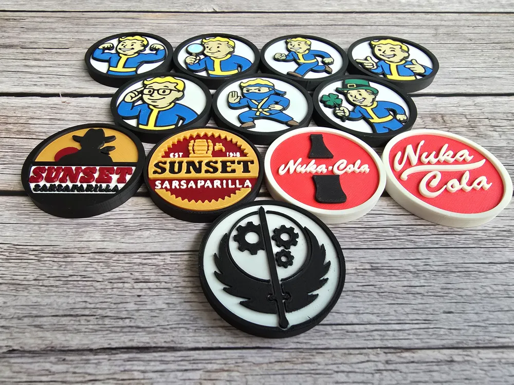 Fallout Magnets - Free 3D Print Model - MakerWorld