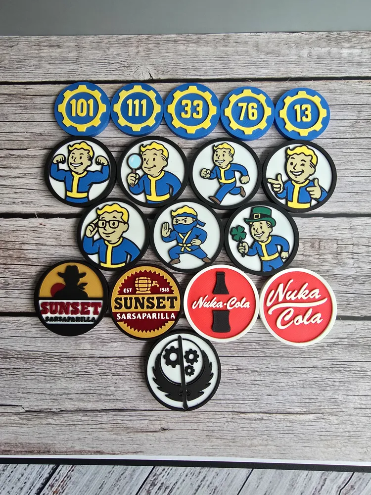Fallout Magnets - Free 3D Print Model - MakerWorld