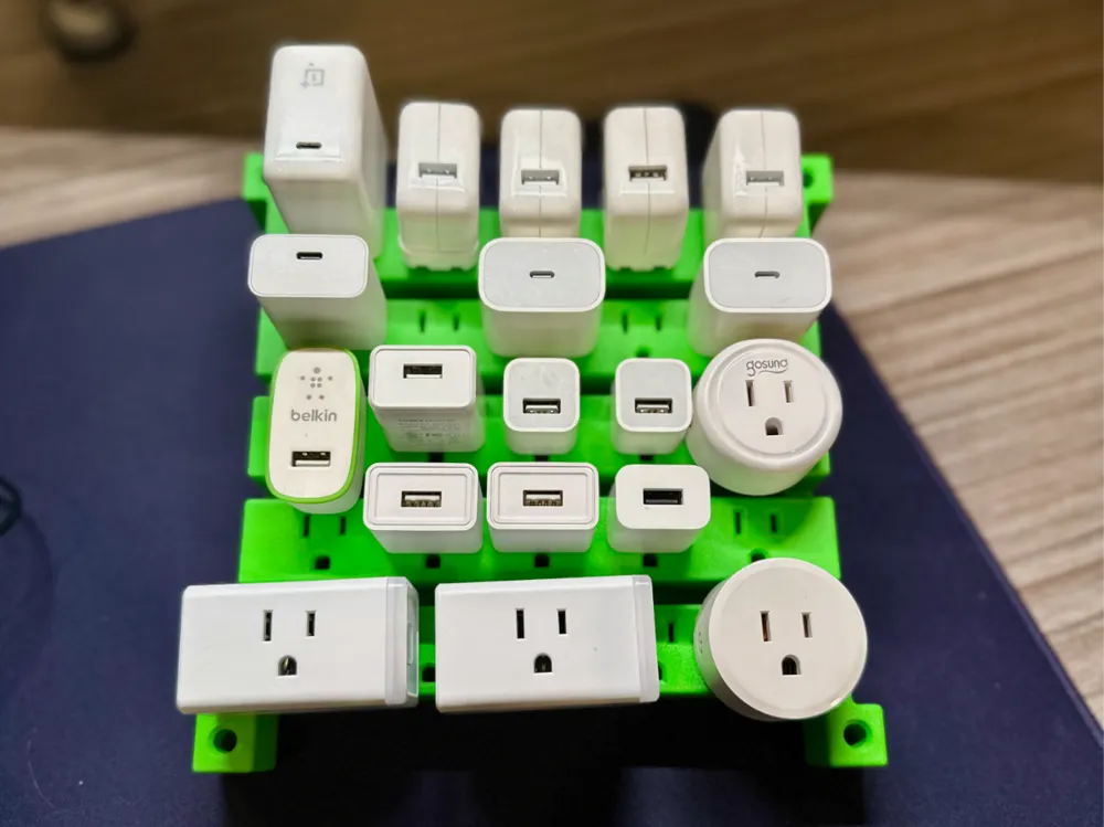 Wall Mounted Plug Storage by jgelwix - MakerWorld