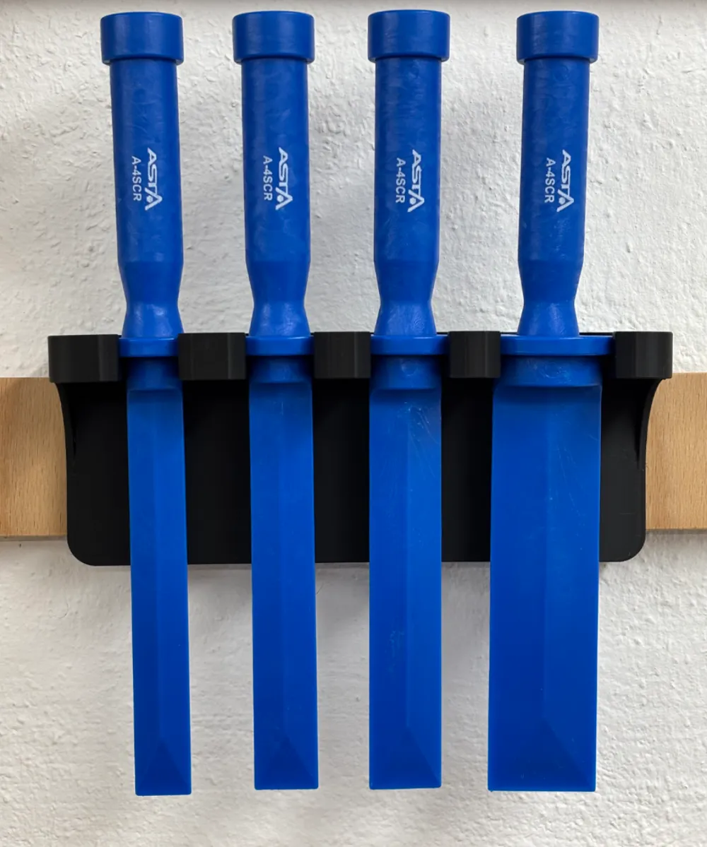 French cleat holder for plastic chisels by alejepa - MakerWorld