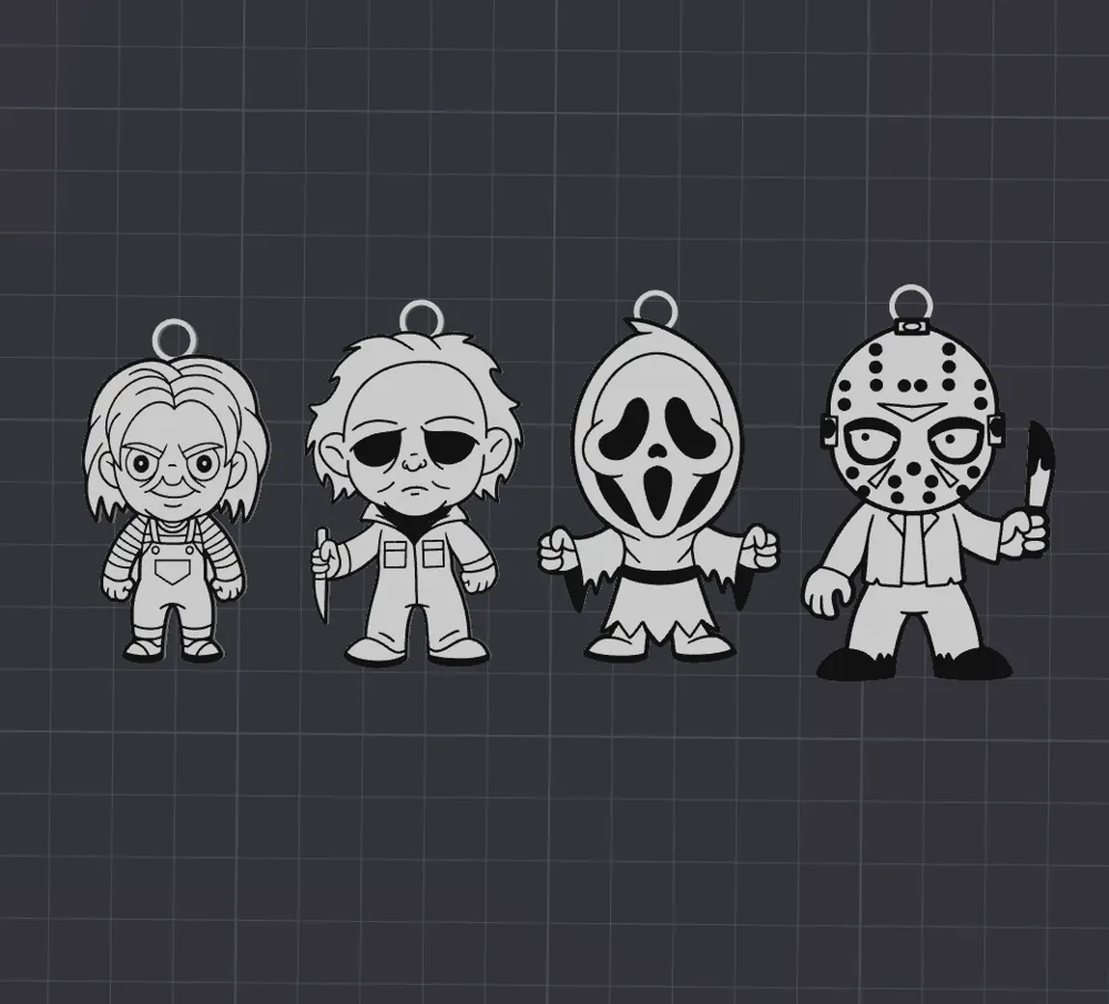 Horror Key Chains by speedlimit31 - MakerWorld