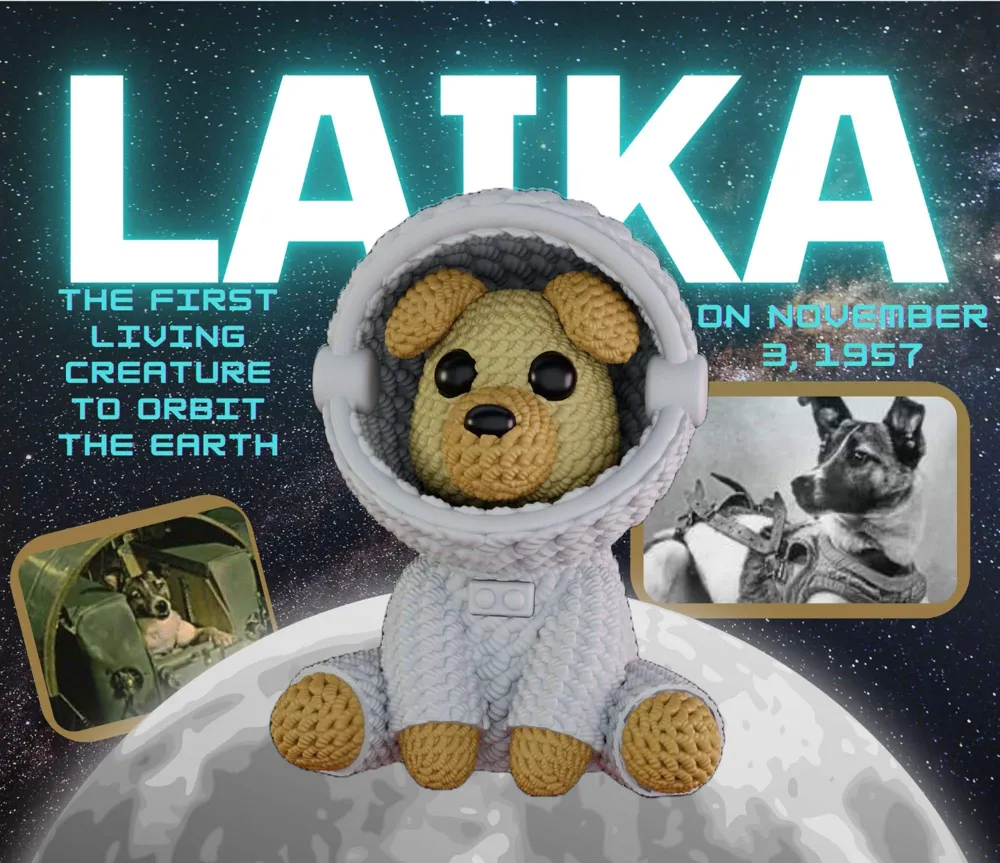 Crochet Laika – The First Dog in Space by NaraaPrints MakerWorld ...