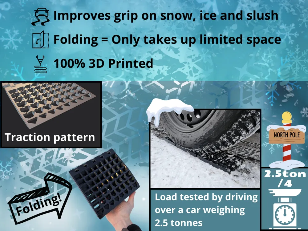 Folding traction board - 100% printed parts - Free 3D Print Model ...