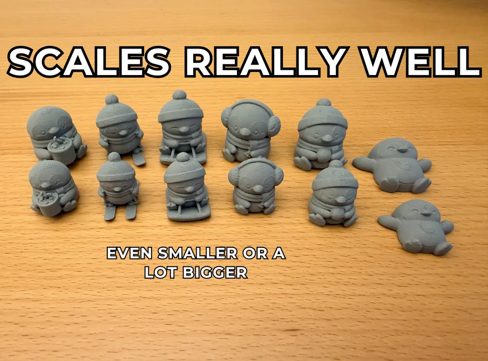 迷你冬季企鹅 – 迷你合集 - 免费 3D 打印模型 - MakerWorld