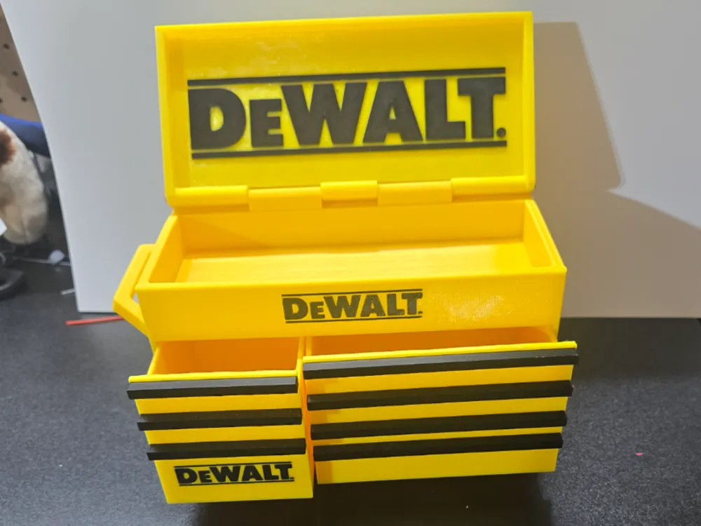 Desktop Mini Toolbox – Dewalt Style - Free 3D Print Model - MakerWorld