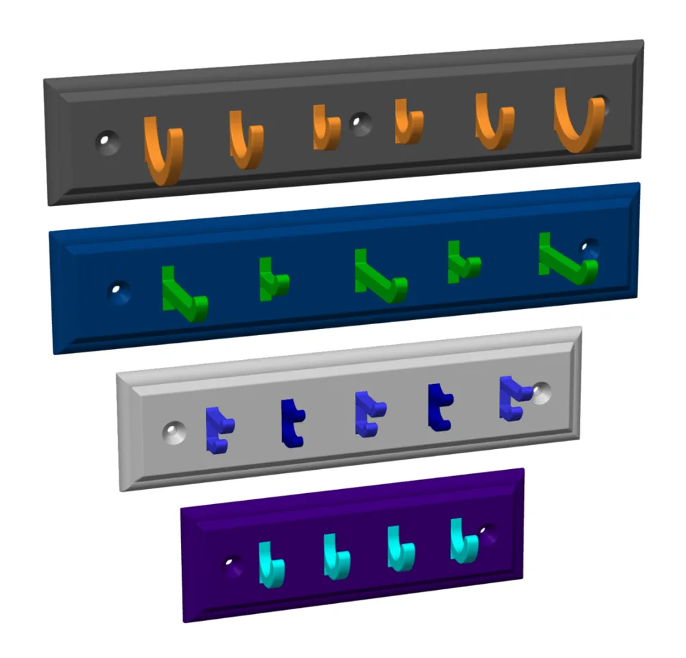 Modular Wall Hooks / Key Hooks by IanCantDraw MakerWorld: Download Free 3D Models