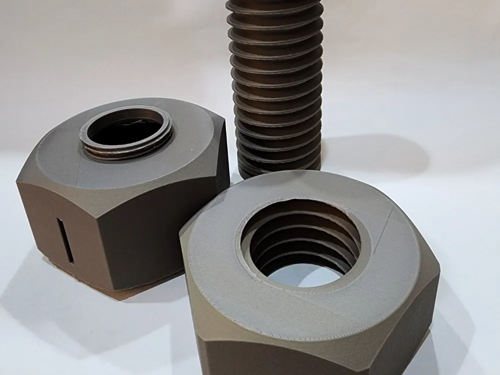 Hex Bolt Coin Bank with Nut by 小袁 MakerWorld: Download Free 3D Models