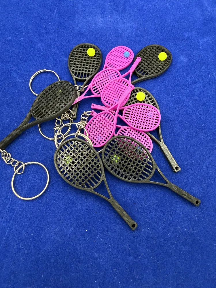 Tennis Racket Ball Keychain - Free 3D Print Model - MakerWorld