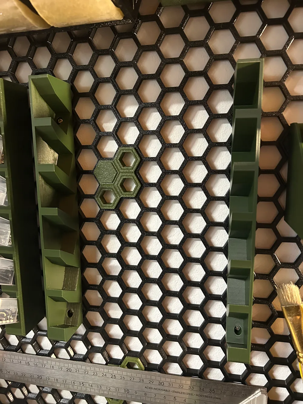 Wall-mounted box holders for honeycomb HSW panel by Cyrillec - MakerWorld