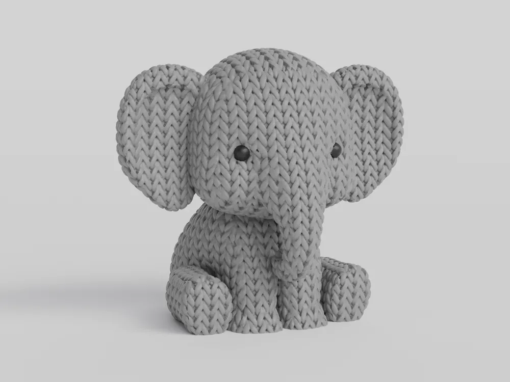 Knitted Elephant by Smoggy3D MakerWorld: Download Free 3D Models