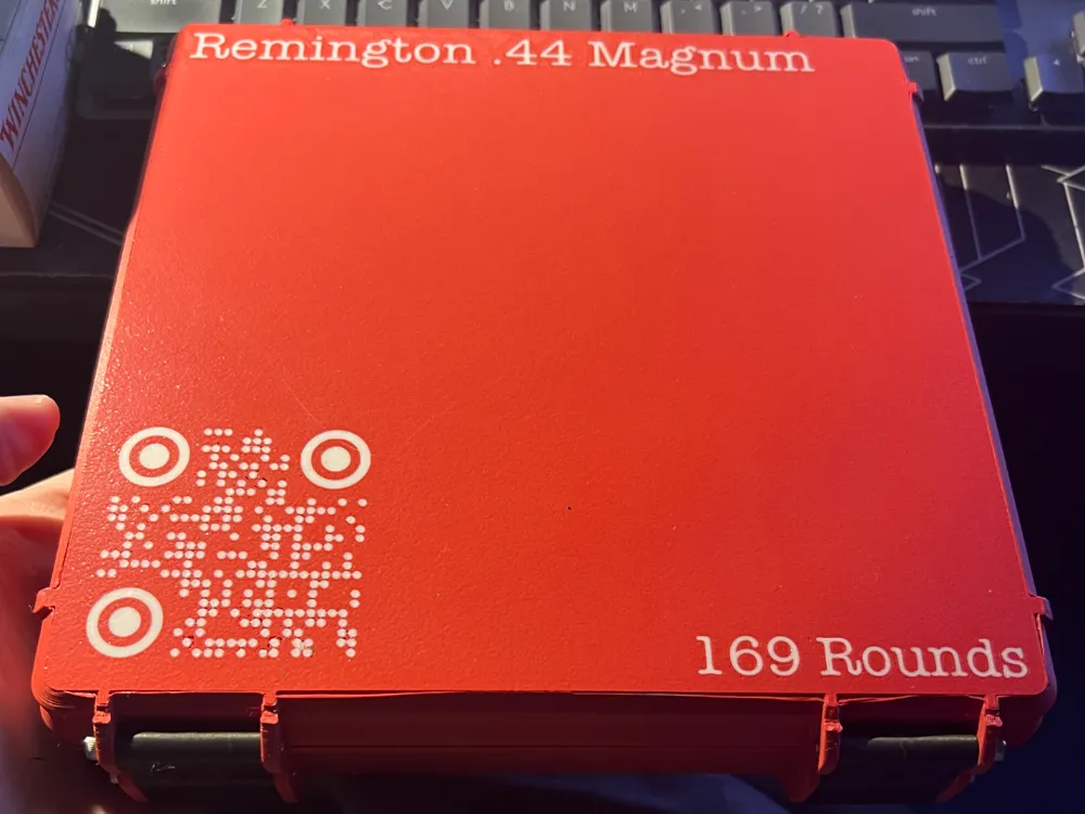 169 Round Remington .44 Magnum Rugged Ammo Box - Free 3D Print Model ...