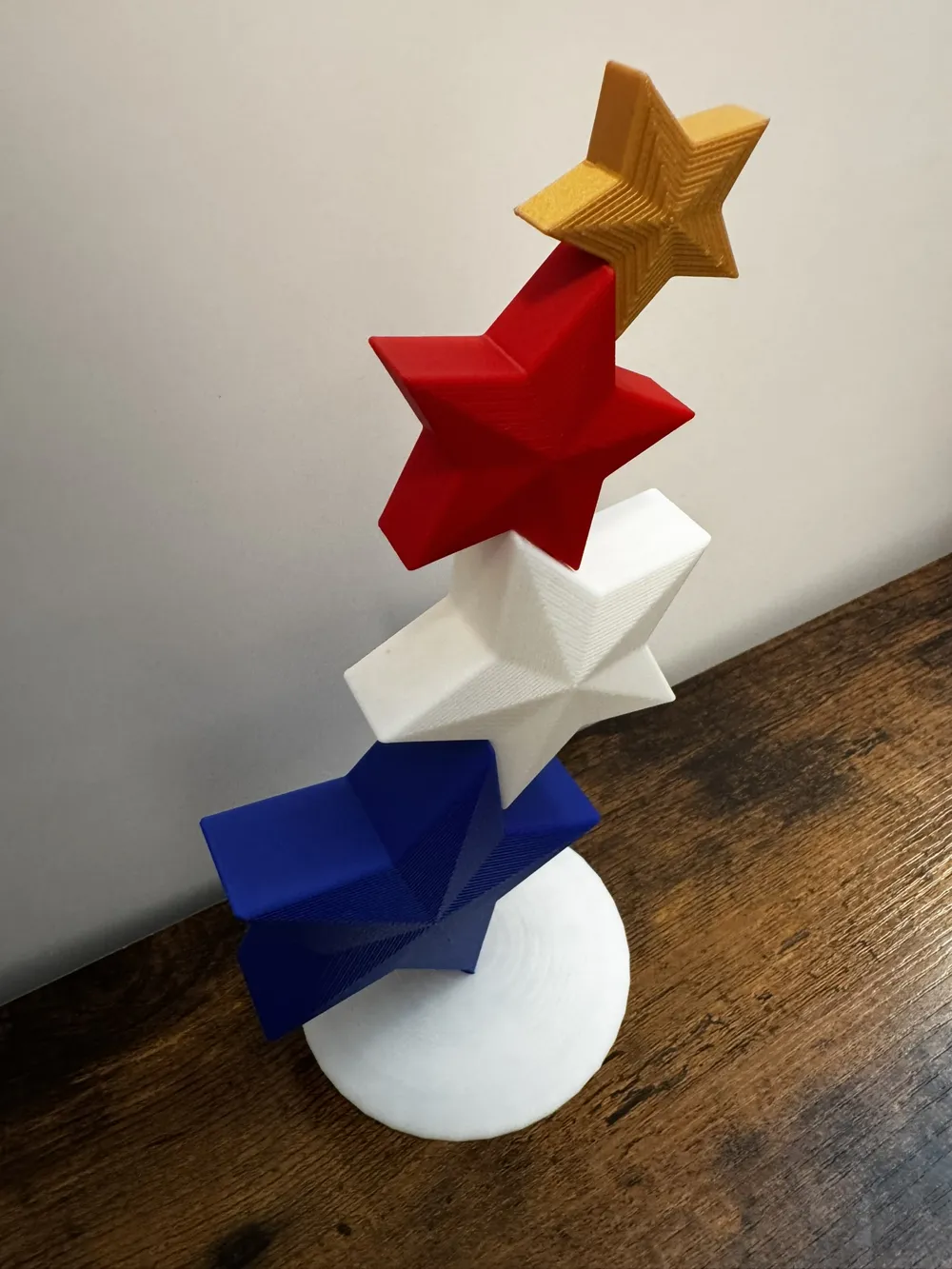 Star Spangled Stack – 4th of July Decor - Free 3D Print Model - MakerWorld