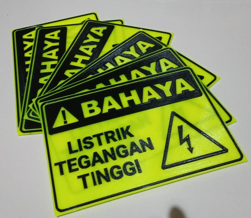 Warning Sign Bahaya Listrik by HYD3r1ck - MakerWorld