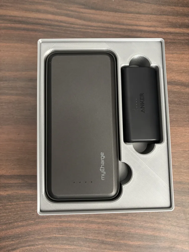 Gridfinity Bin for Portable Chargers - Free 3D Print Model - MakerWorld