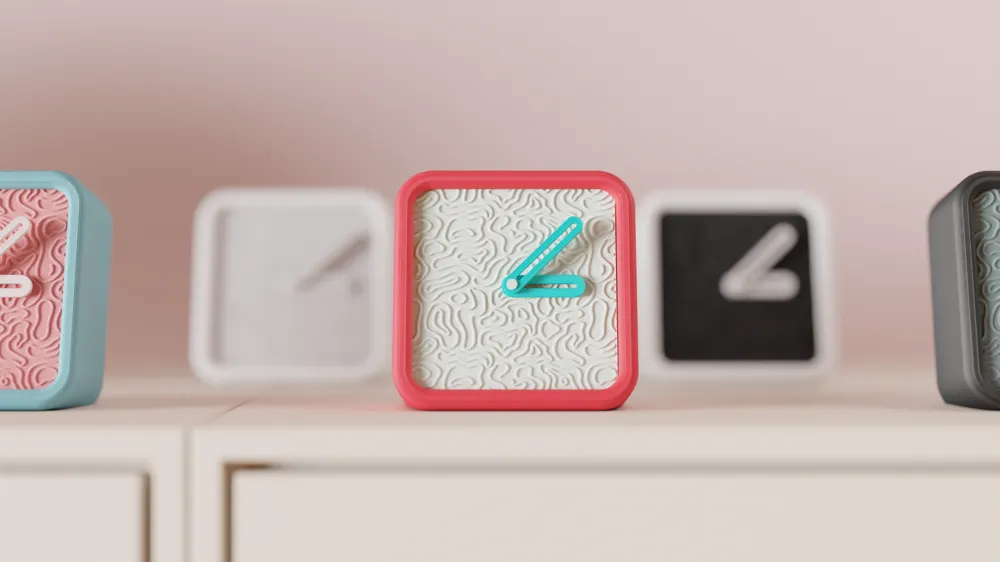 Modular Desktop Clock. Modern Topographic Design by Abstractia Design ...