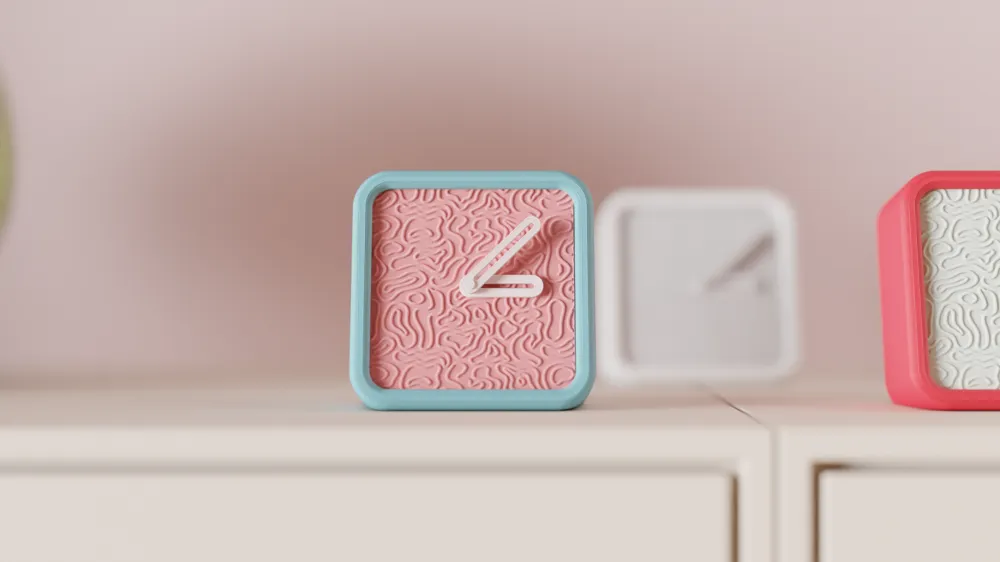 Modular Desktop Clock. Modern Topographic Design by Abstractia Design ...