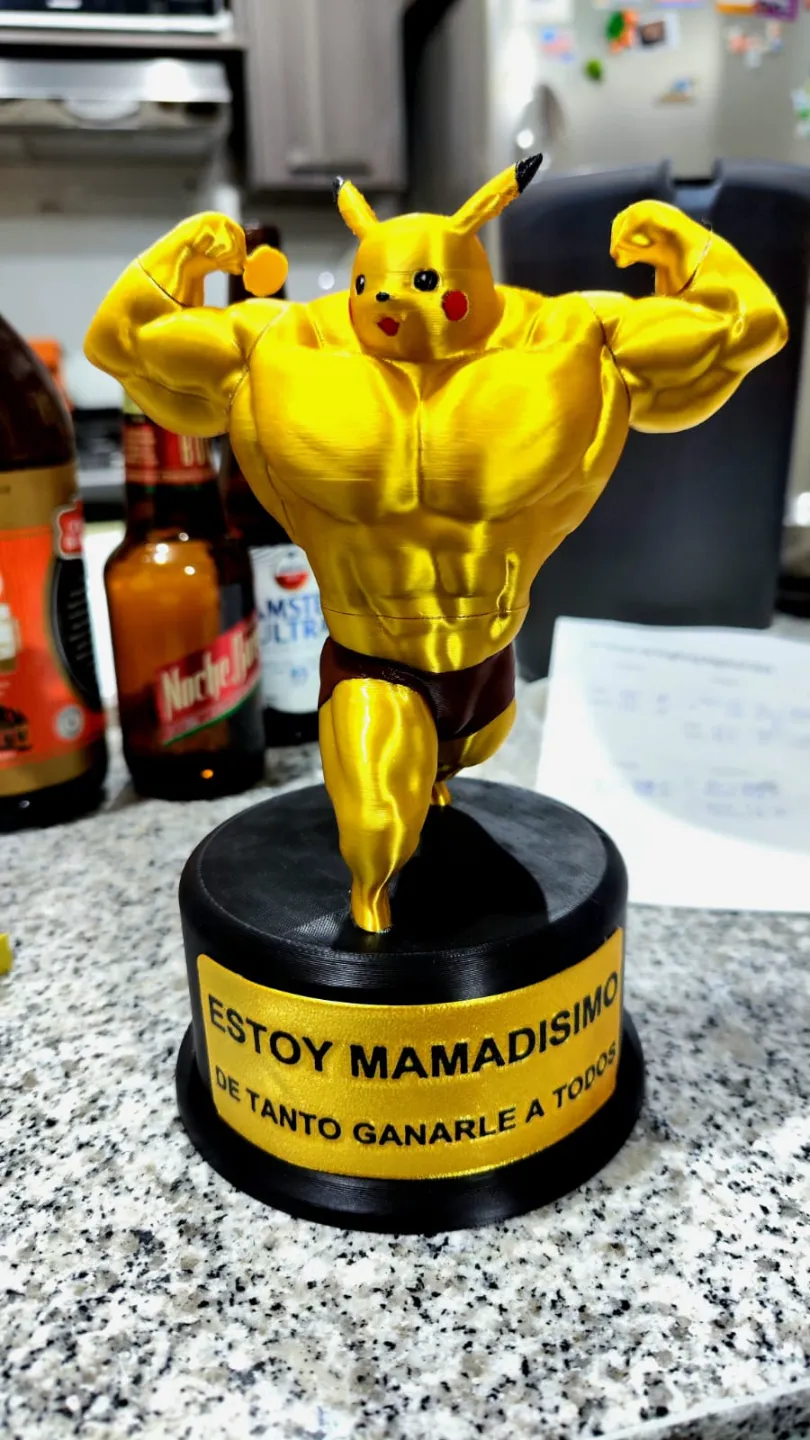 Table Tennis Strorng Pikachu Trophy by mawmaw - MakerWorld