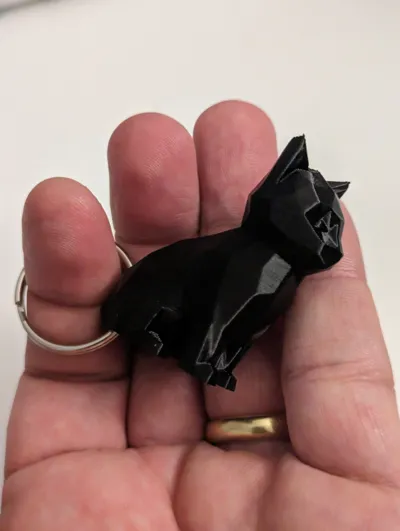 Cute Low Poly Cat - Keychain Remixed by soukup273 - MakerWorld