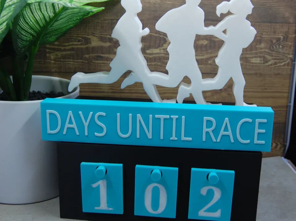 Days Until Race – Modular Countdown Display - Free 3D Print Model ...