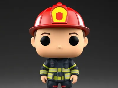 Funko Fireman by Print for Colors MakerWorld: Download Free 3D Models