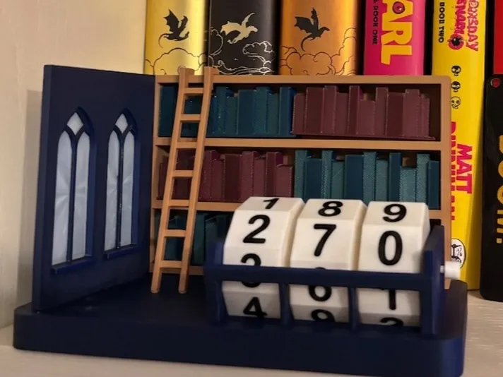 Books Read Counter Nook (No AMS print in part) - Free 3D Print Model ...