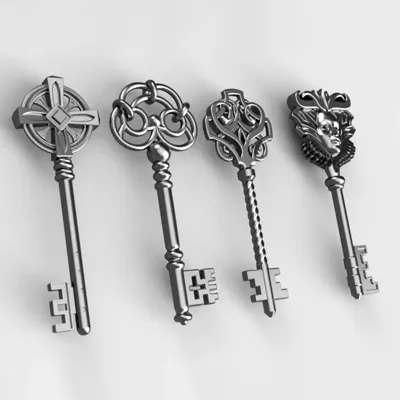 Set of 4 fantasy ancient keys by gobotoru MakerWorld: Download Free 3D ...