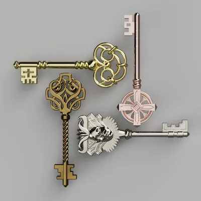 Set of 4 fantasy ancient keys by gobotoru MakerWorld: Download Free 3D ...