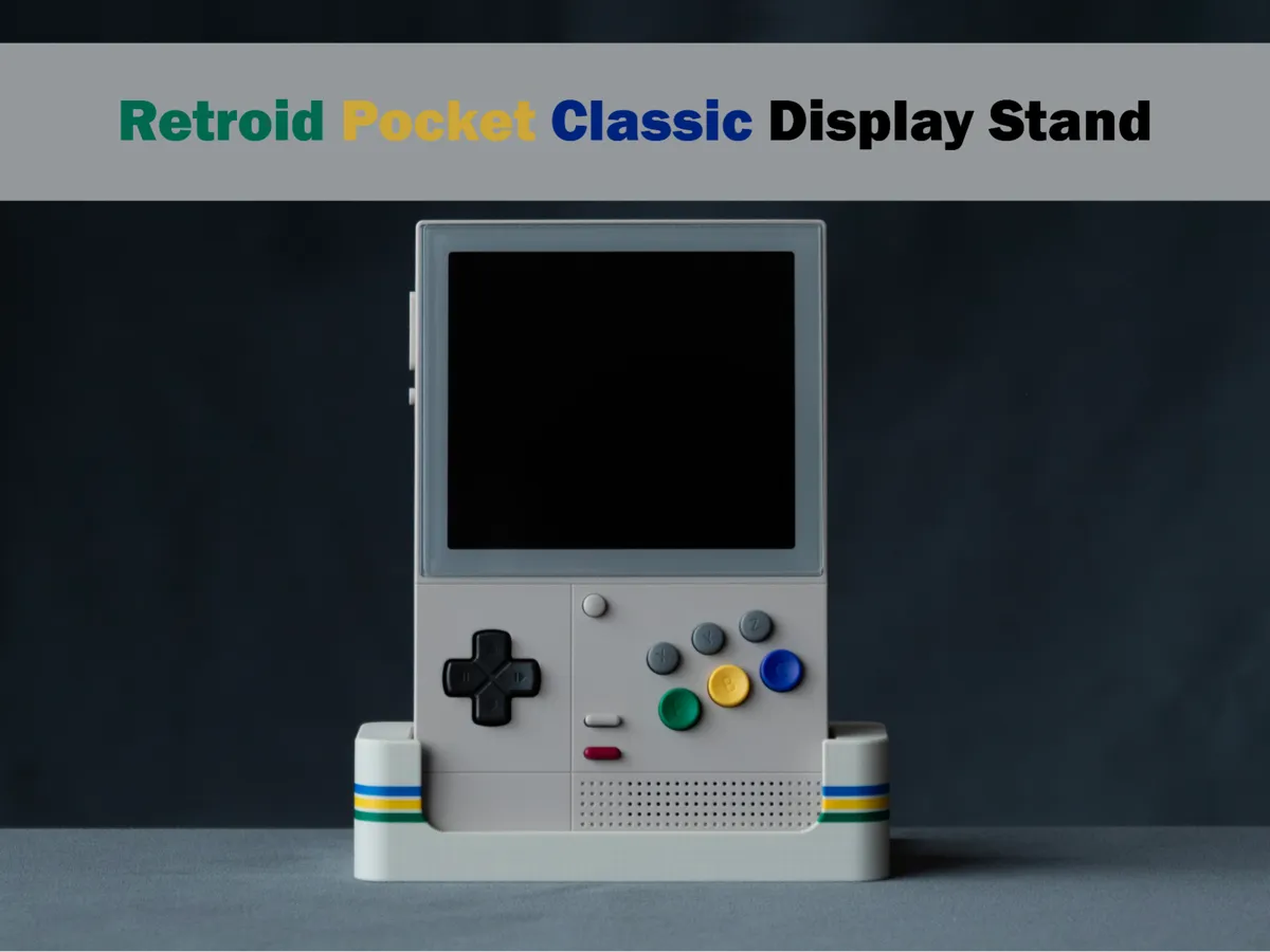 Retroid Pocket Classic Display Stand - Free 3D Print Model - MakerWorld