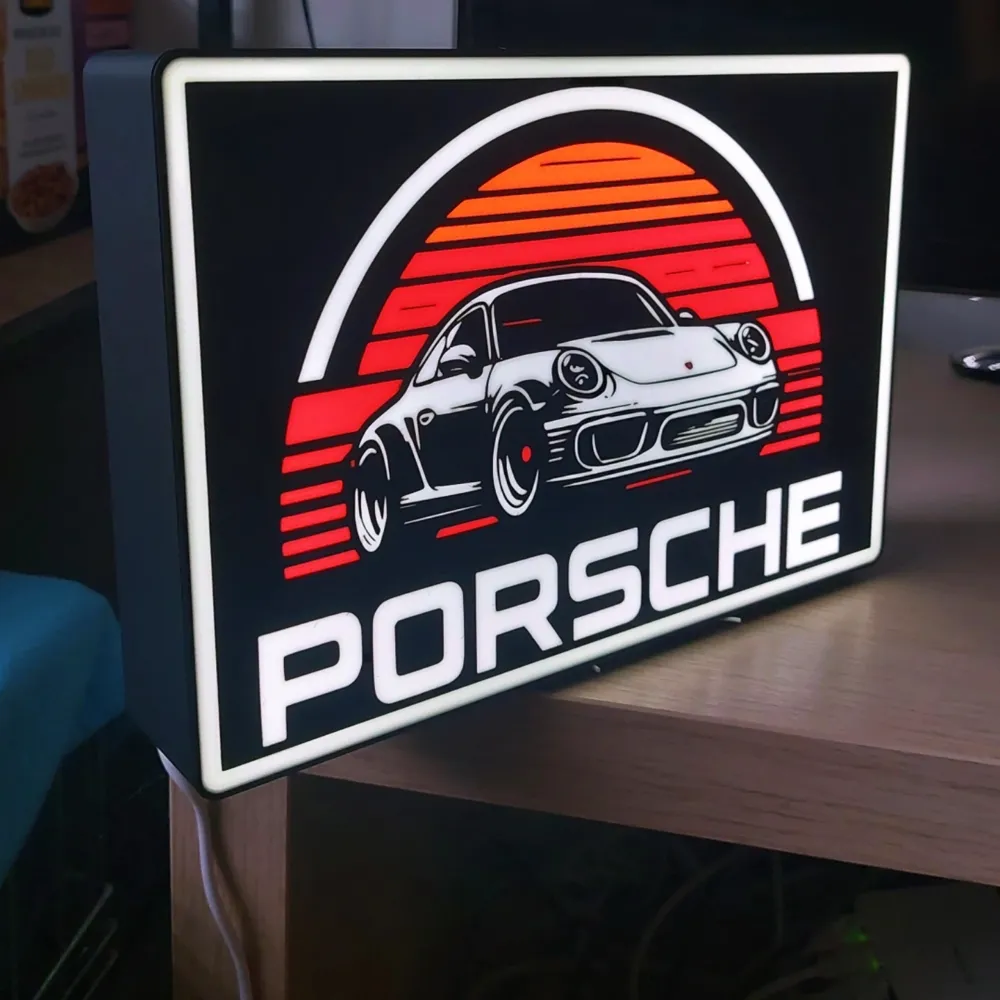 Porsche LED Light Box by RpCustomProjects MakerWorld: Download Free 3D ...