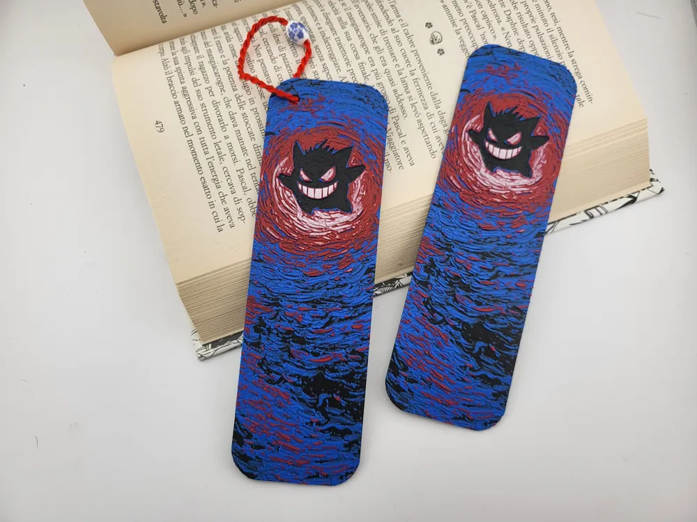 Gengar Bookmark Printed Ghost Pokémon Art - Free 3D Print Model ...