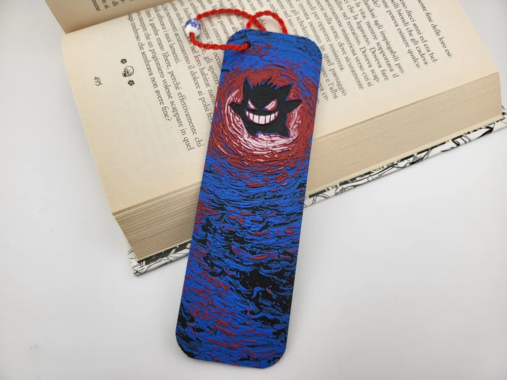 Gengar Bookmark Printed Ghost Pokémon Art - Free 3D Print Model ...