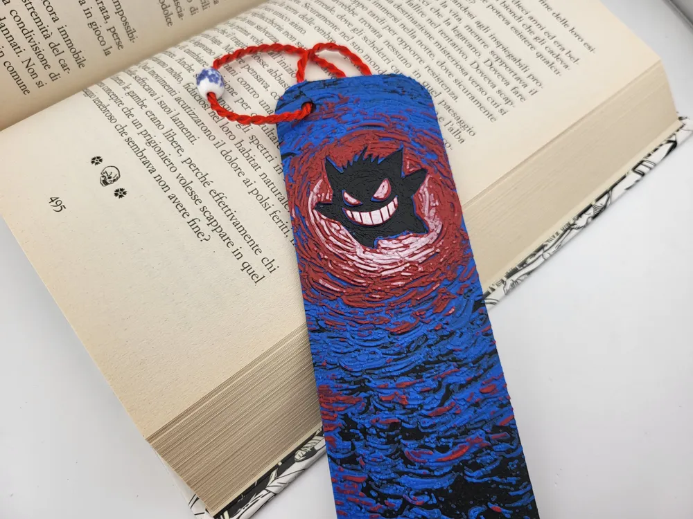 Gengar Bookmark Printed Ghost Pokémon Art - Free 3D Print Model ...
