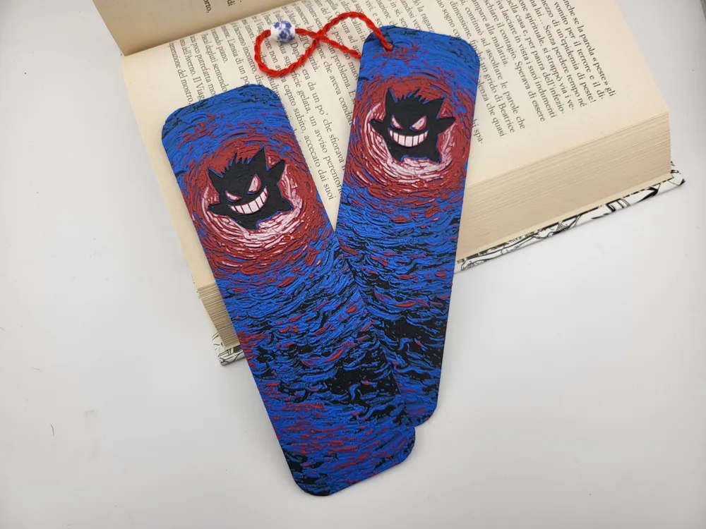 Gengar Bookmark Printed Ghost Pokémon Art - Free 3D Print Model ...