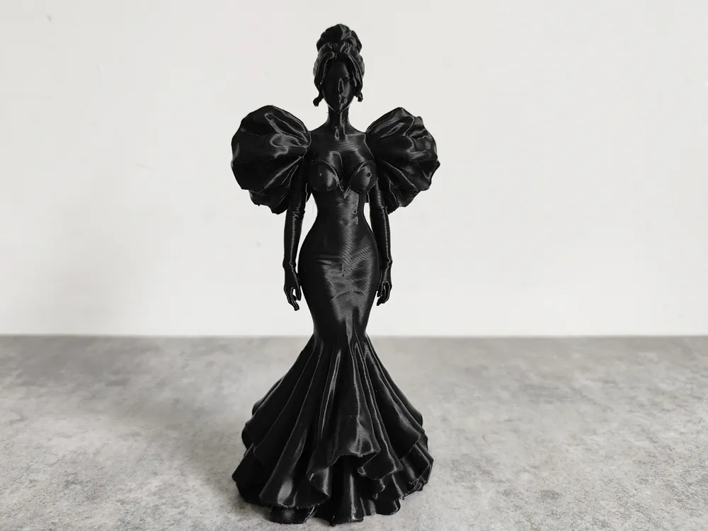 Dark Elegance – Gothic Fashion Sculpture - Free 3D Print Model - MakerWorld