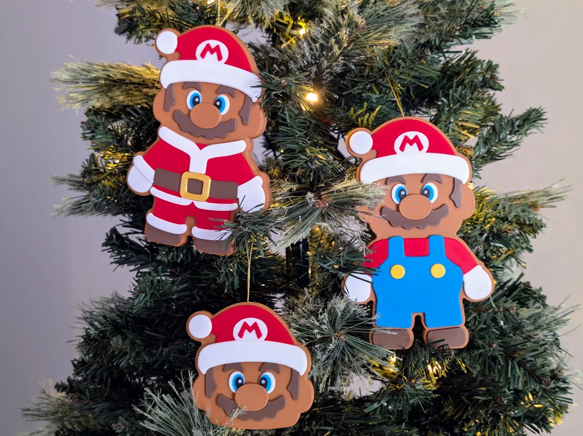 Super Mario Christmas Ornaments - NO AMS Required - Free 3D Print Model ...