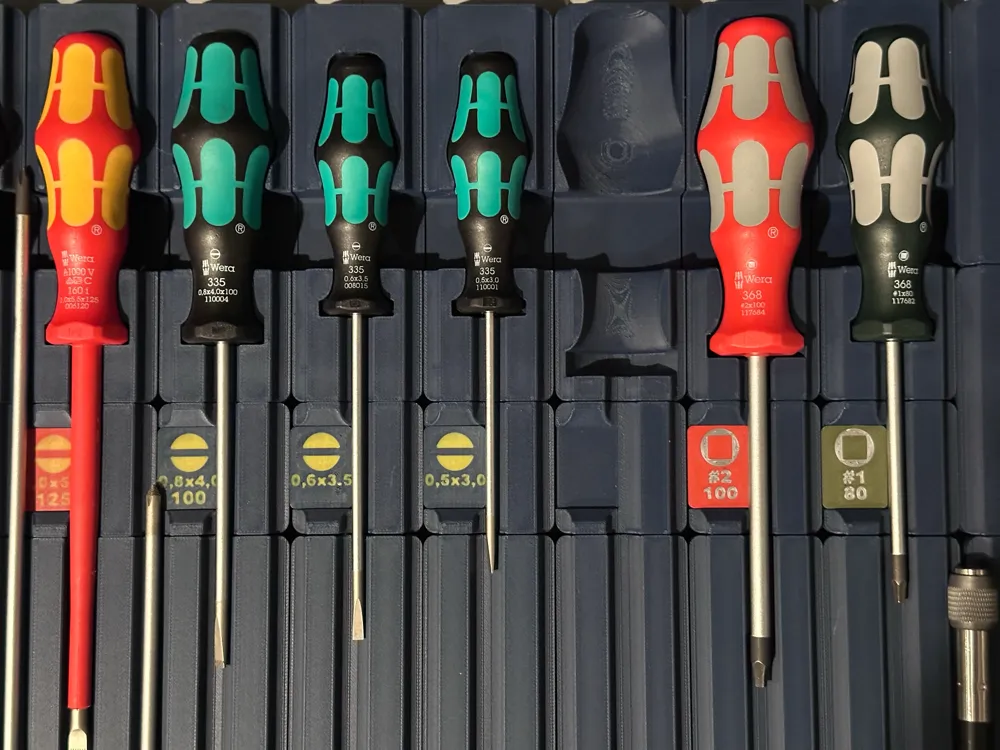 Wera Labels for Gridfinity Organizer Trays Remixed by FatCat MakerWorld ...