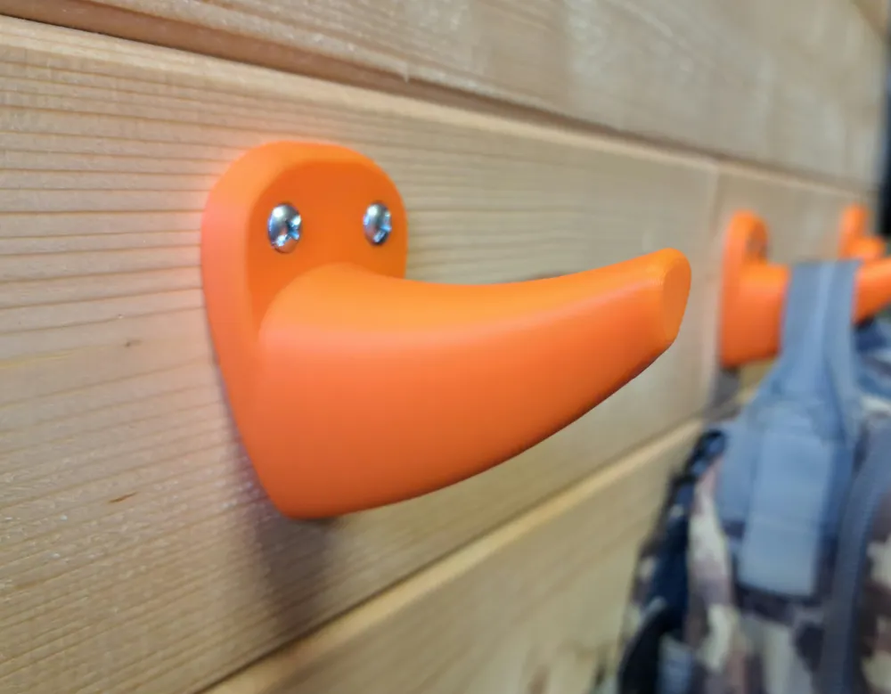 Heavy Duty Backpack Hook (Wall Mounted) - Free 3D Print Model - MakerWorld