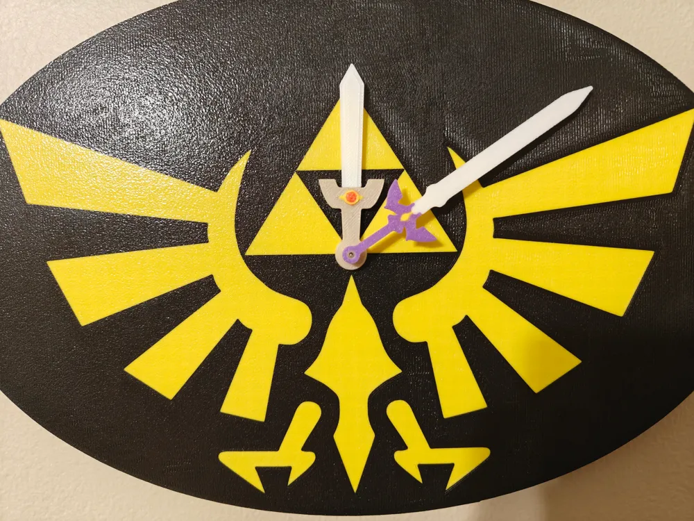 Triforce clock with sword hands by Jeroblack MakerWorld: Download Free ...