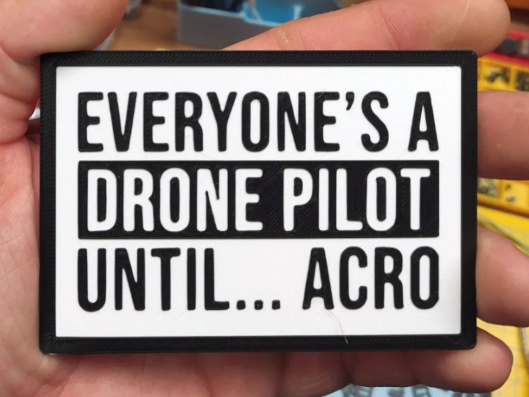 FPV drone pilot sign - Free 3D Print Model - MakerWorld