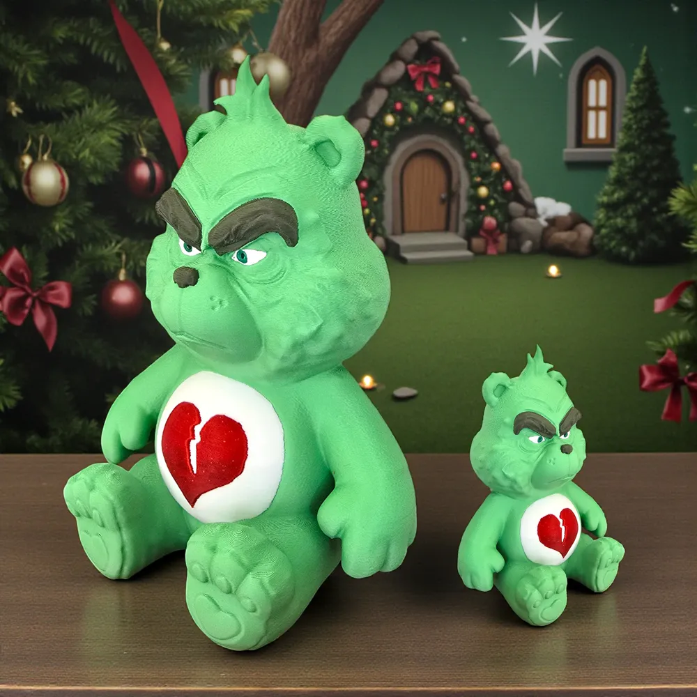 I Don't Care Bear A Grumpy Grinch Mashup Toy - Free 3D Print Model ...