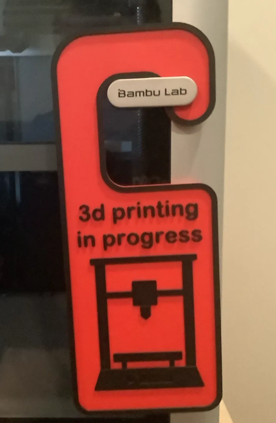 3d printing in progress door hanger by oliver - MakerWorld