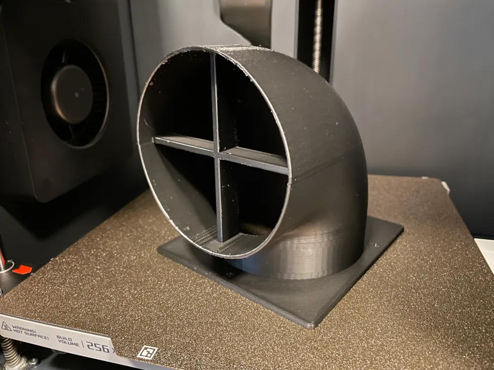 Exhaust 90 degr. for 100mm air duct -Bambu Lab P1S by Bjarke Petersen ...